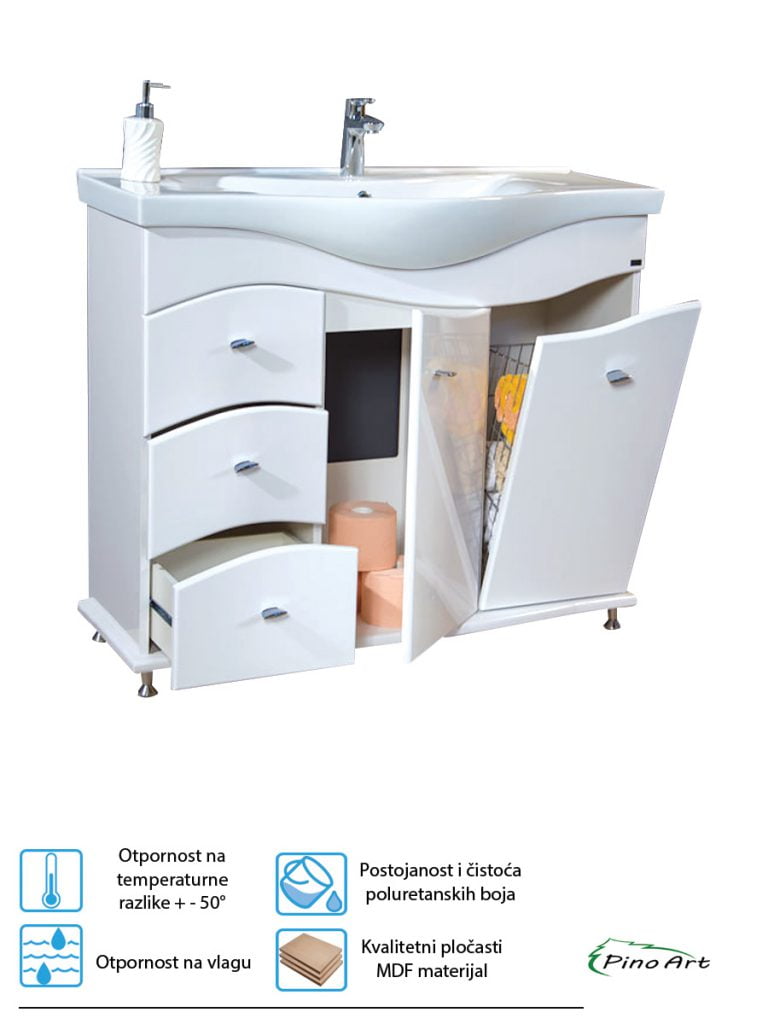 Lavabo sa ormarićem 99.5cm Pino Art Mond